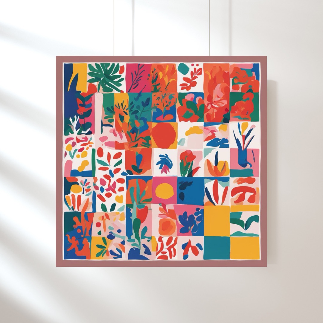 Mosaic Of Moments Digital Art Print, Square Art Print, Contemporary ...